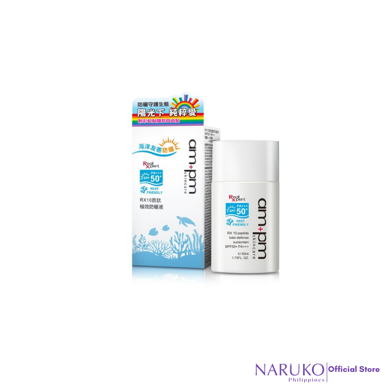Naruko Am+Pm R10x peptide total-defense sunscreen SPF50 50ml Reef ...