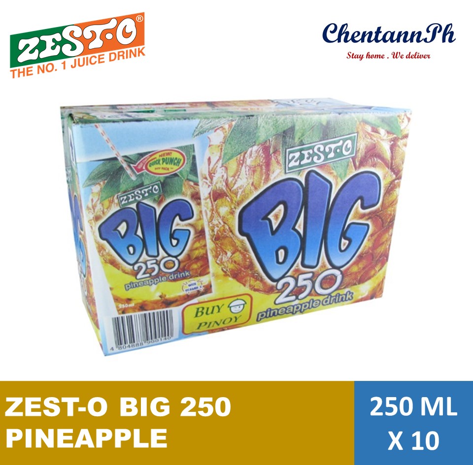 ZEST-O BIG 250 PINEAPPLE Juice Drink 250 ml x 10 pieces | Lazada PH