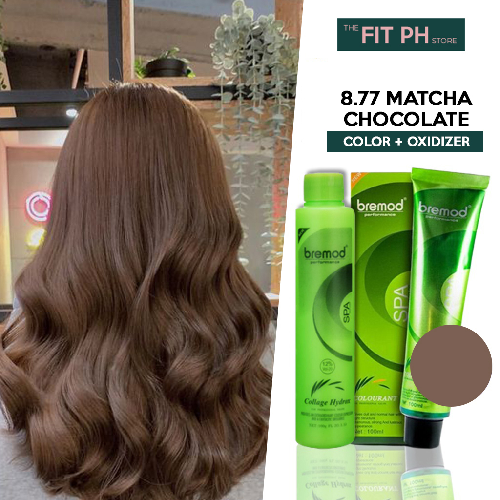 Original Bremod Hair Color 8.77 Matcha Chocolate + Oxidizer | Lazada PH