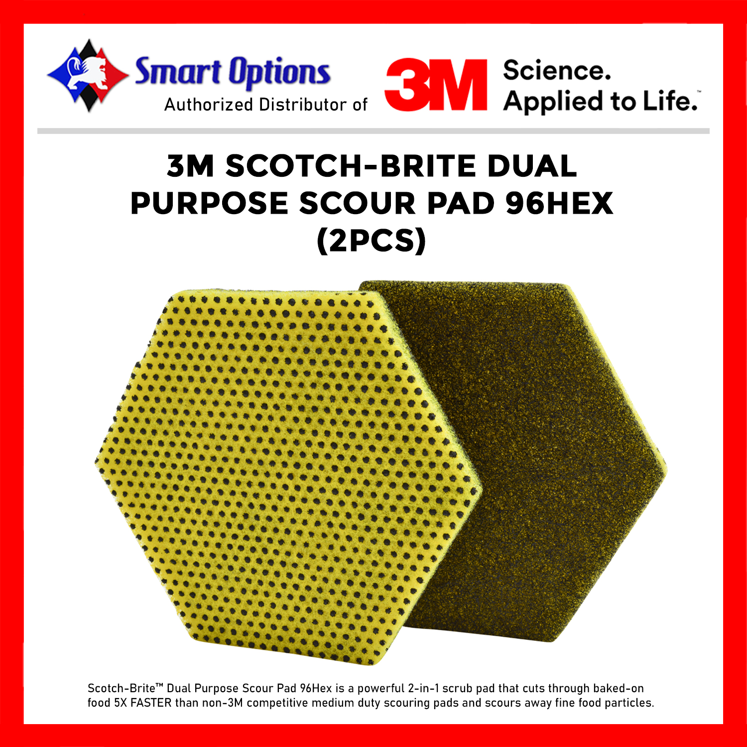 3M Scotch Brite Dual Purpose Scour Pad 96HeX 2pcs | Lazada PH