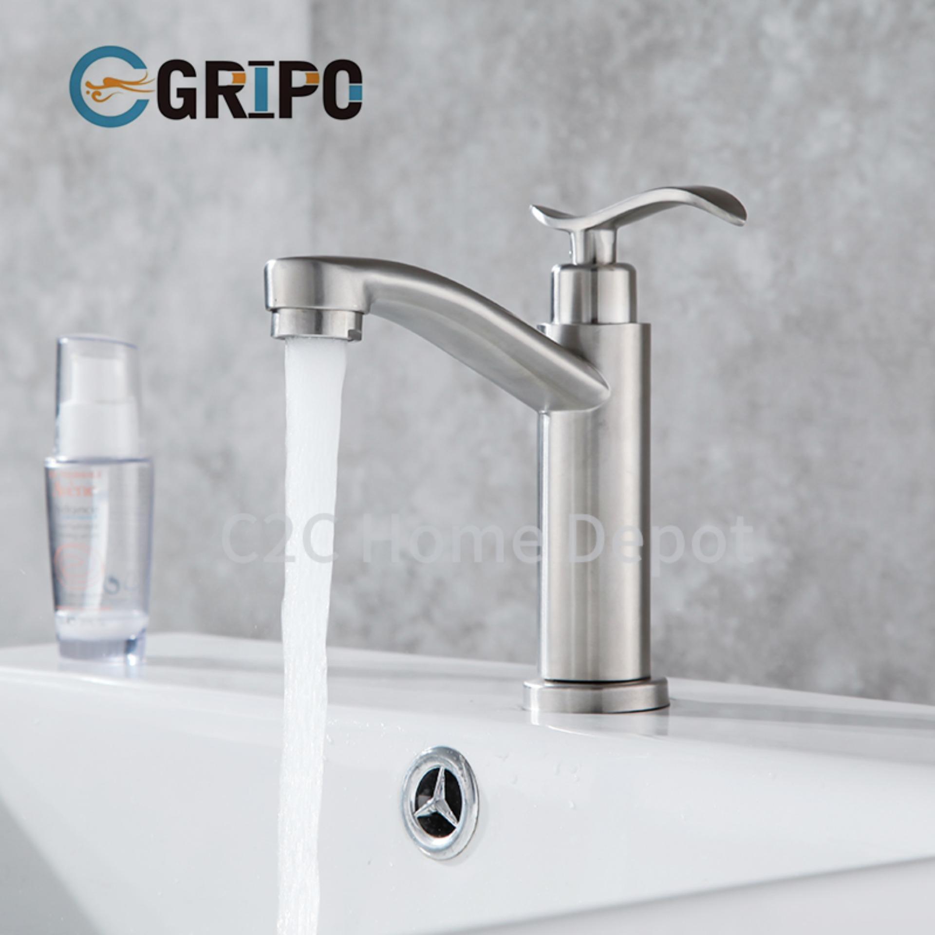 GRIPO sus304 stainless lavatory faucet single cold | Lazada PH