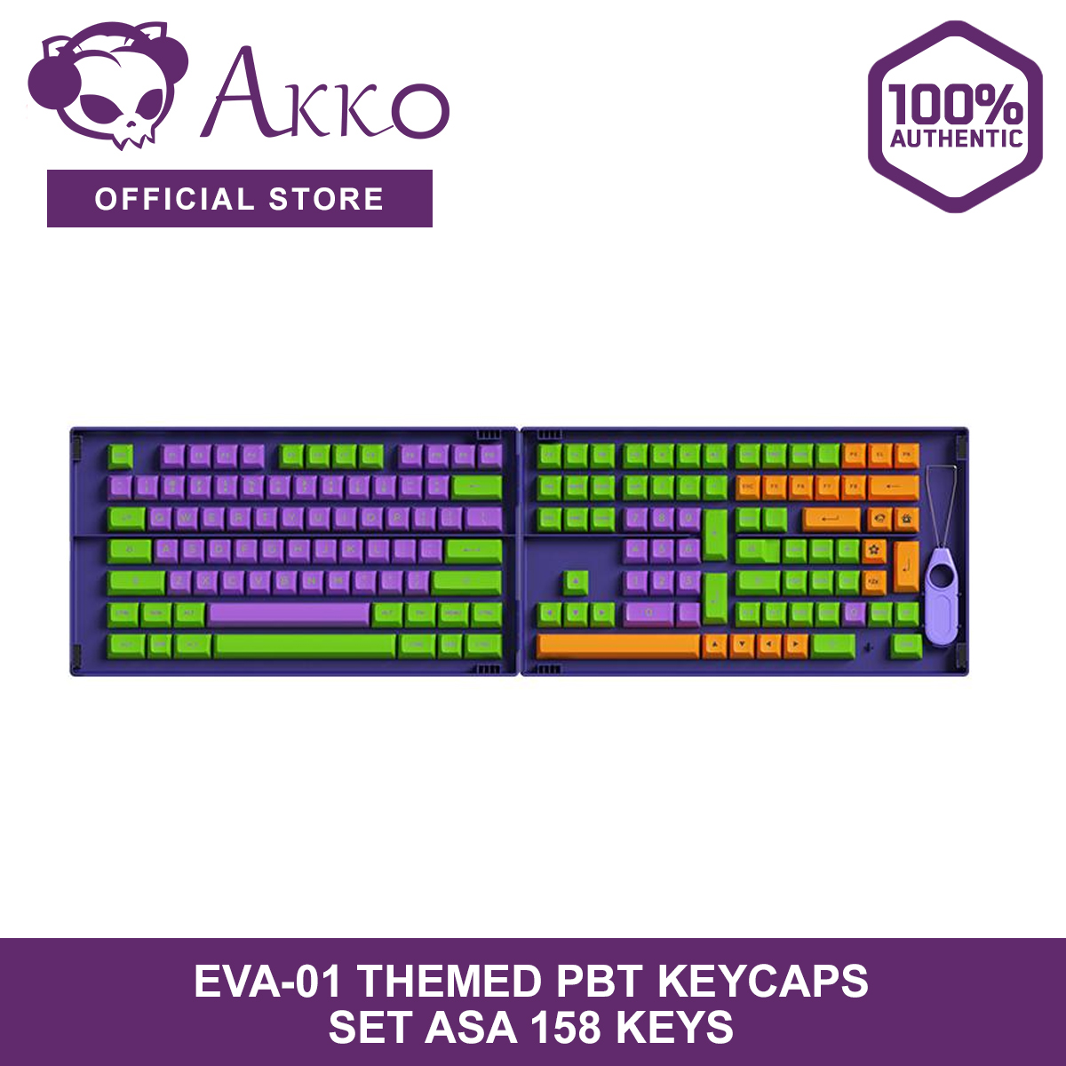Akko Eva-01 Themed PBT Keycaps Set ASA 158 Keys | Lazada PH
