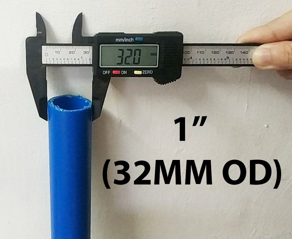 PVC PIPE 1" X 1/2 METER LONG BLUE FOR CLEAN WATER ( 32MM OUTSIDE DIAMETER ) | Lazada PH