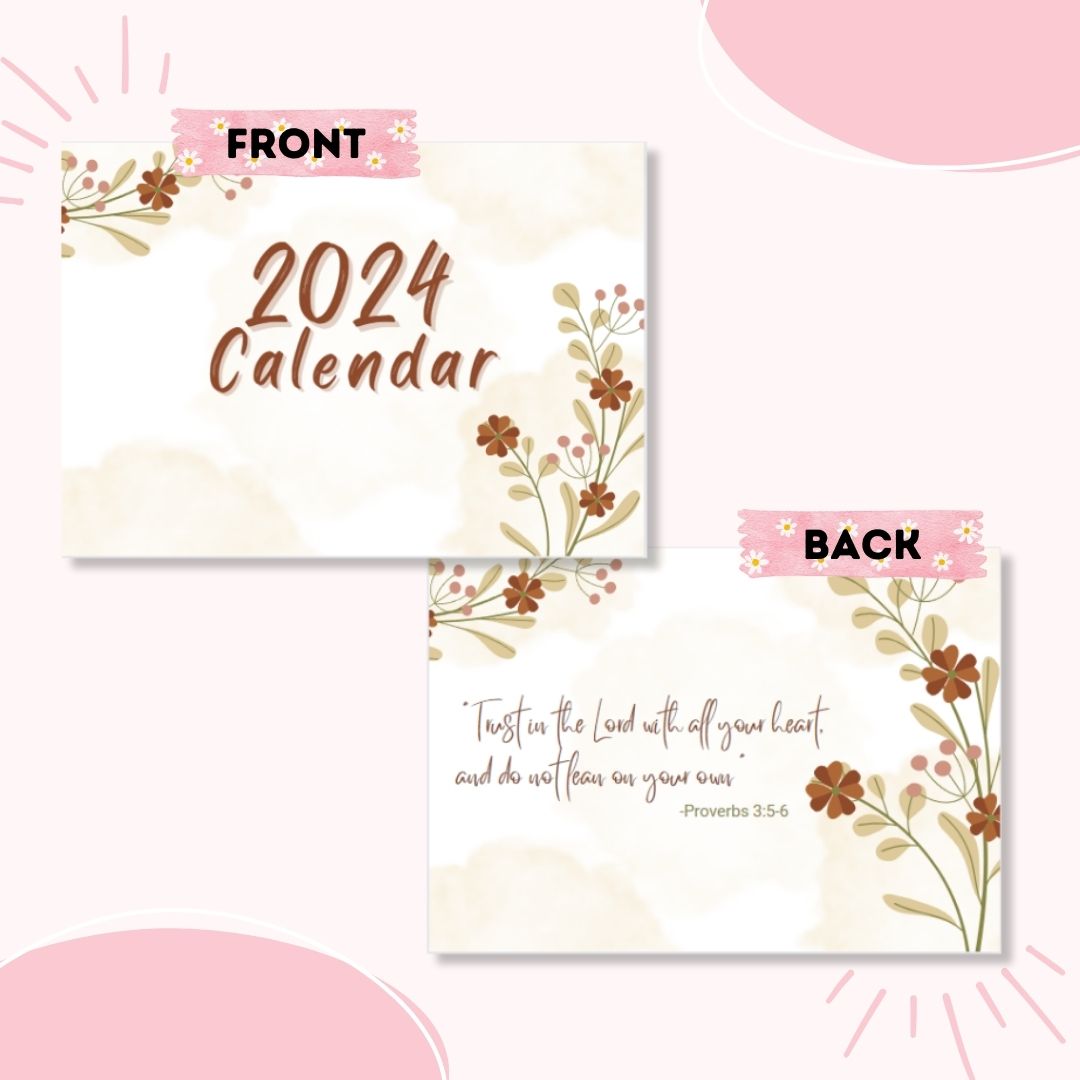 2024 Calendar (WALL CALENDAR) Bible Verse Cover | Lazada PH