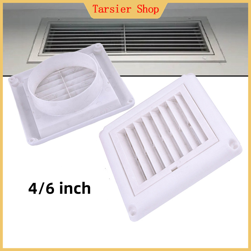 4inch/6inch Louver Vent Grille Cover PVC Fixed Exhaust Louver With ...