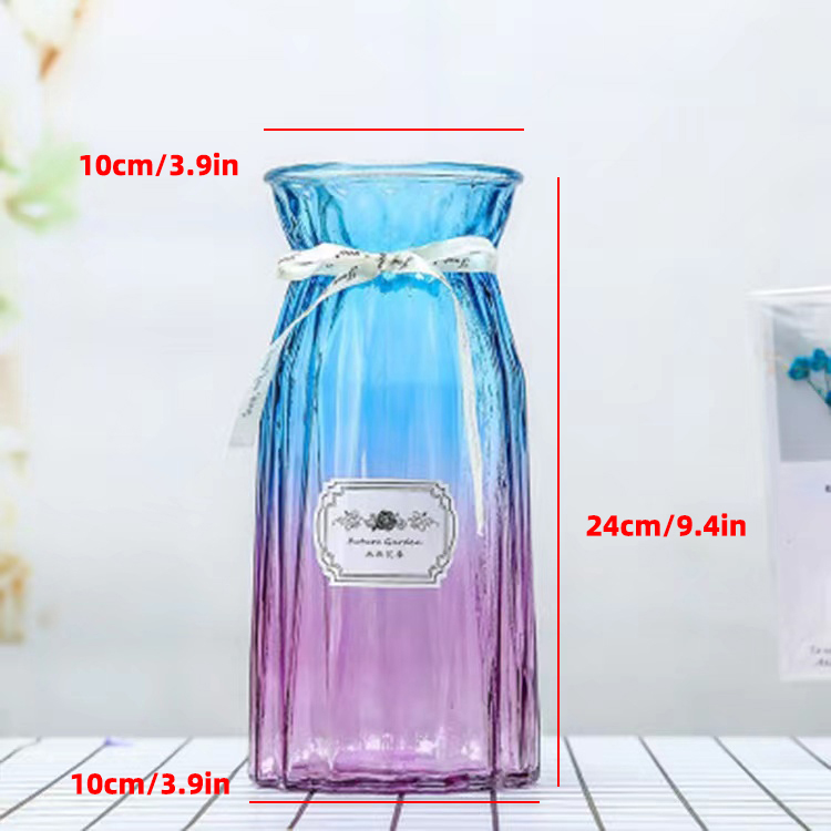 Flower Vase For Center Table Home Decor Water Plants Base Glass Elegant ...