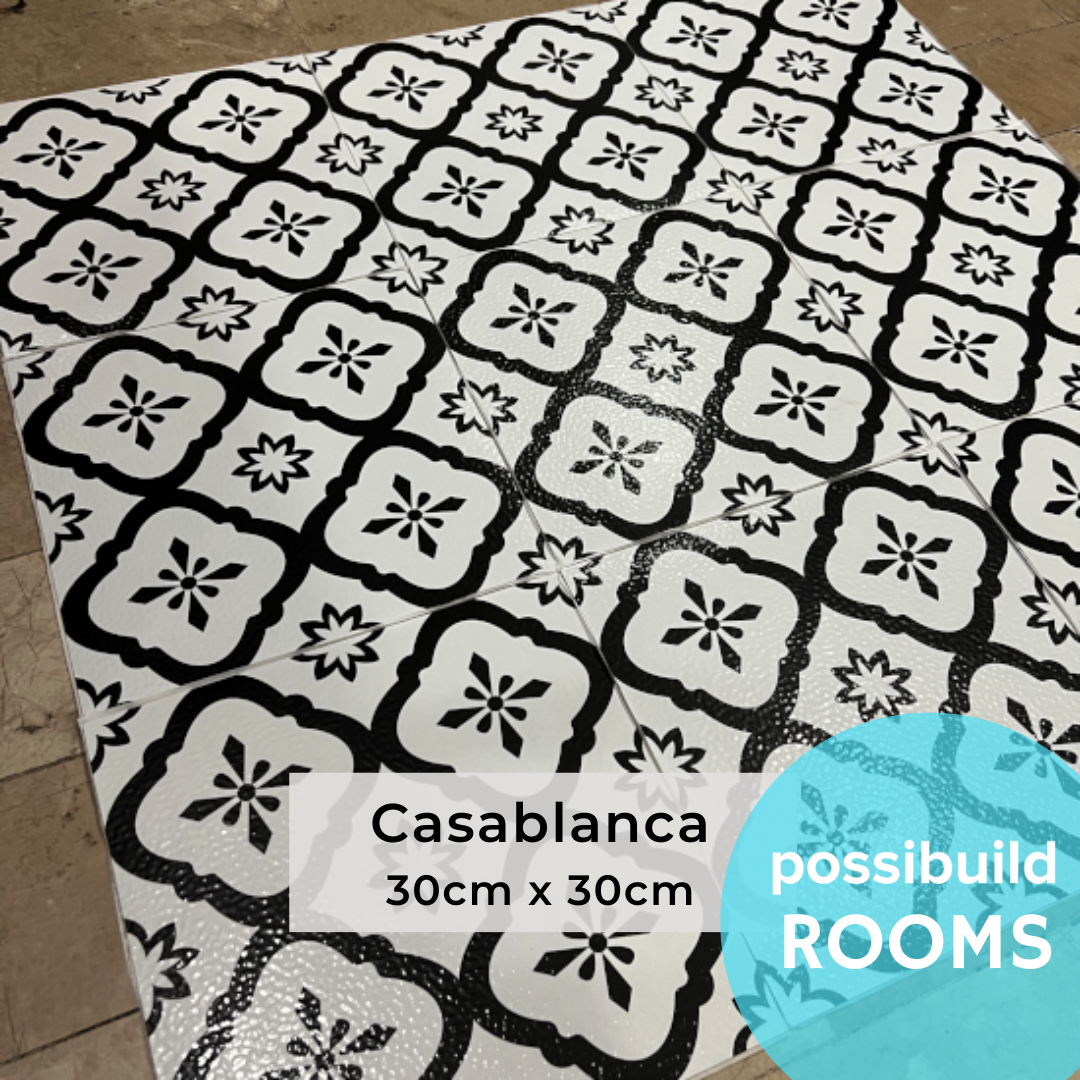 Possibuild Machuca Vinyl Tile 30cm*30cm, Casablanca Peel and Stick Tile ...