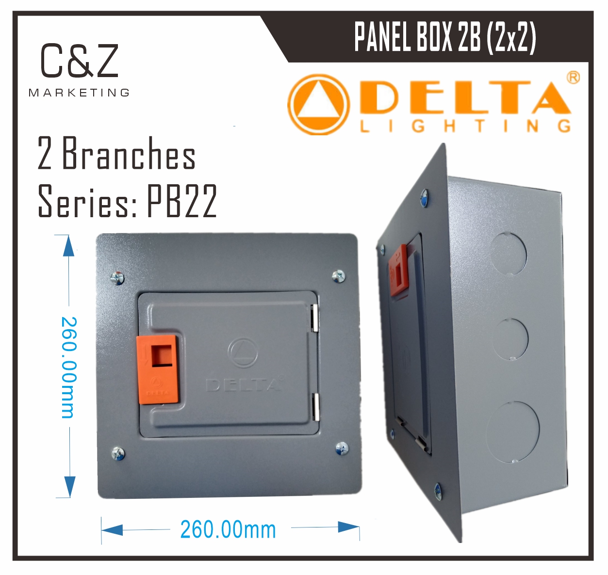 DELTA PANEL BOX 2Branches 2x2 (PB22) | Lazada PH