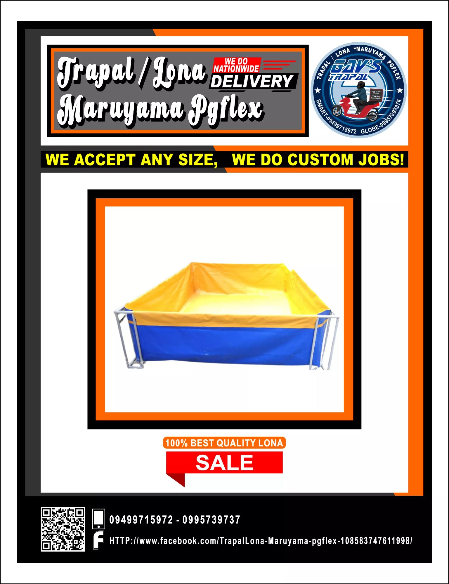 6X8X2FT POOL TRAPAL ONLY NO FRAME | Lazada PH