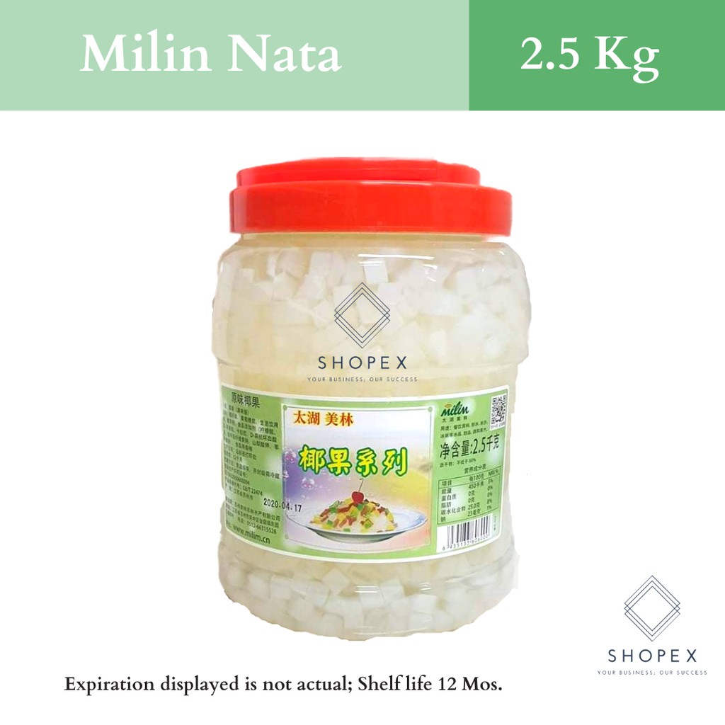 Milin Nata De Coco Milk tea Sinkers Toppings (2.5kg) Fruit Tea Sinker ...