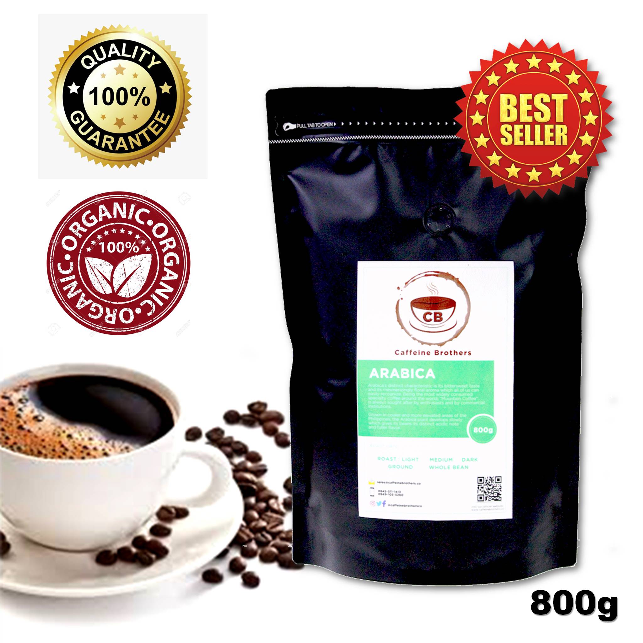 Brewed Coffee - Caffeine Brothers ARABICA 800g (grounds) - Best seller ...
