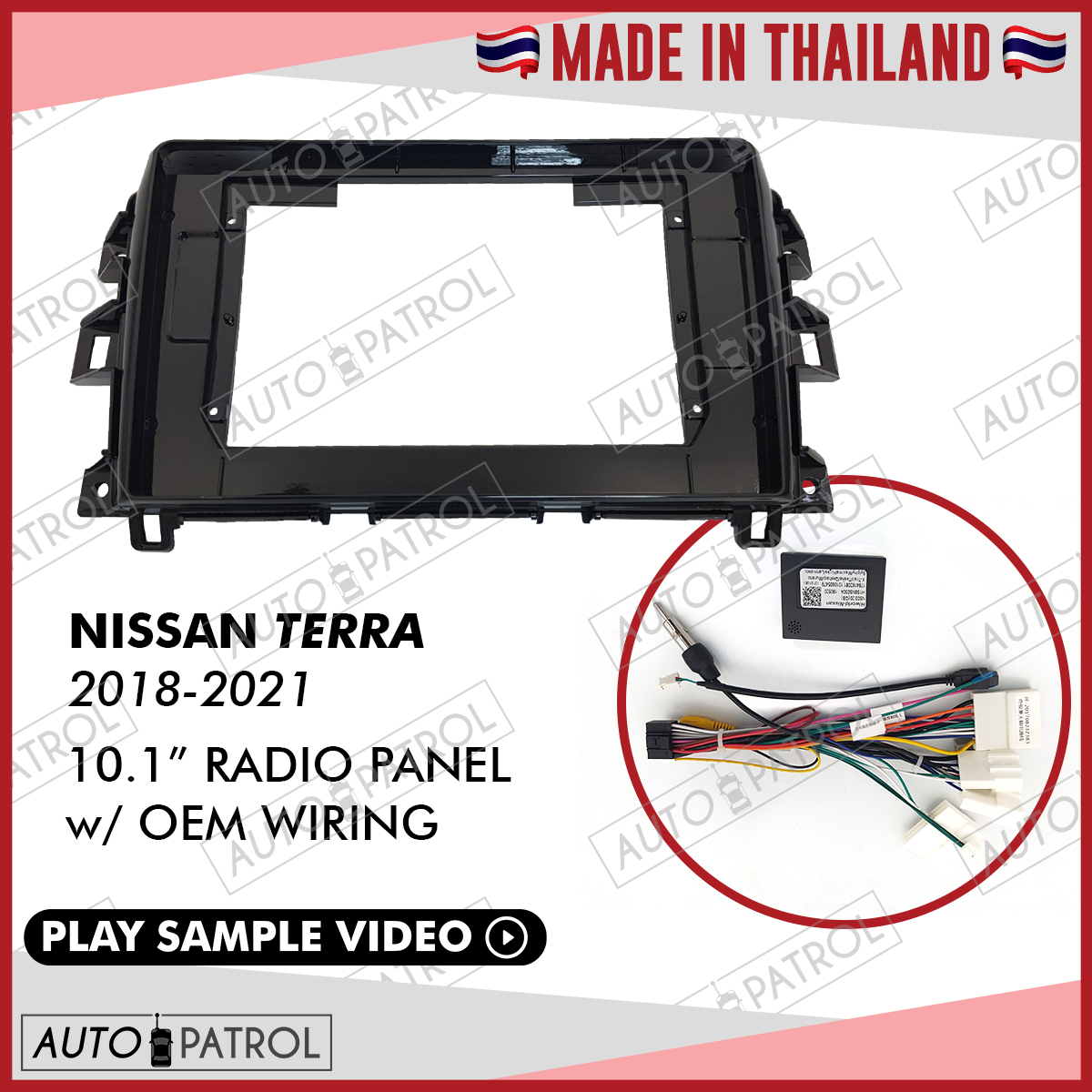 Nissan Terra 2018-2021 10.1" Car Radio Panel Frame w/ Wiring Harness ...