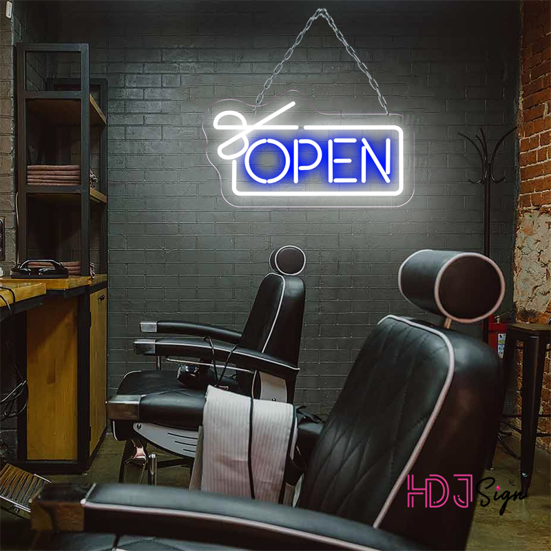 Hair Salon Open Custom Neon Sign Led Lights Barber Neon Lights Beauty ...