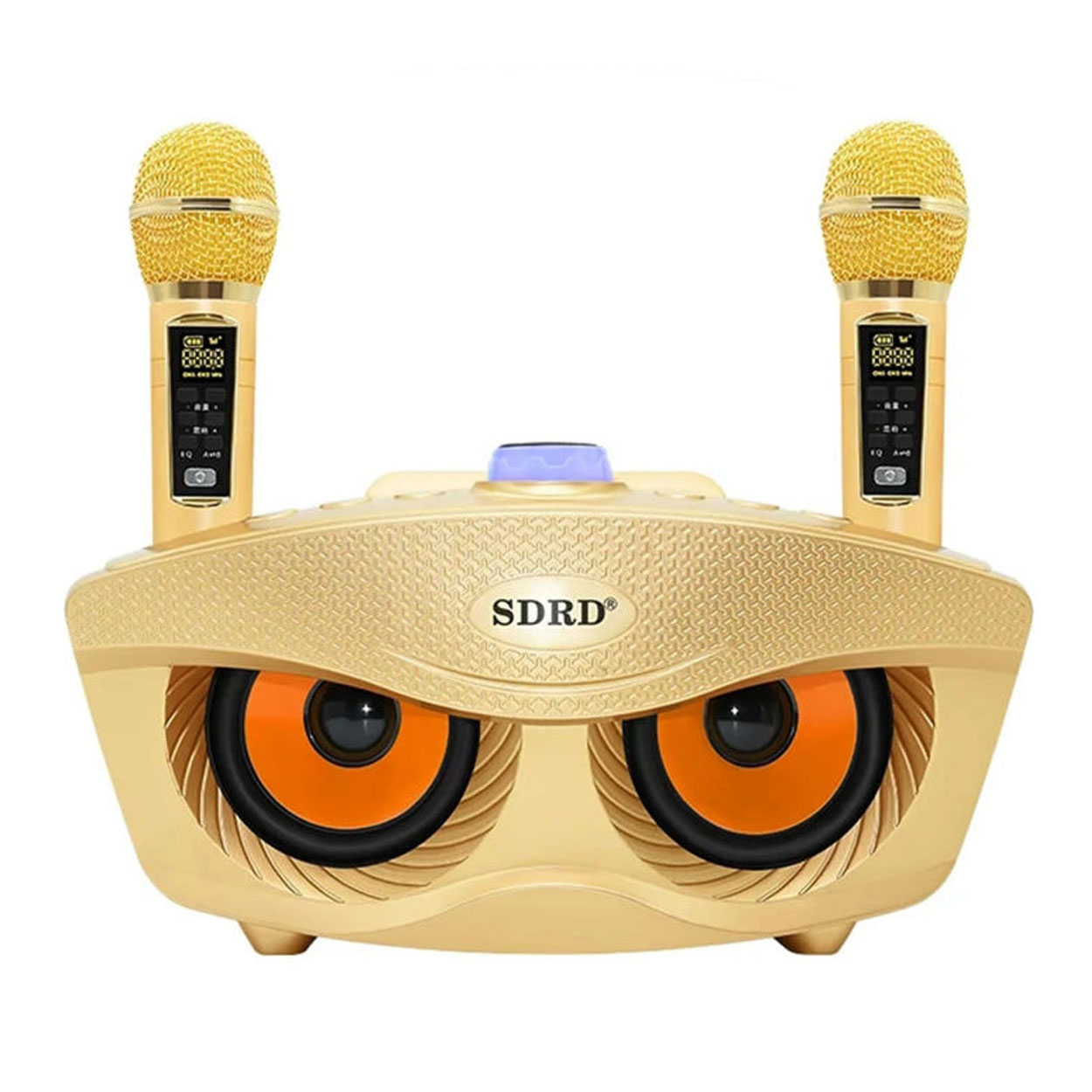 SDRD SD-306 Plus Wireless Bluetooth Dual Microphone Karaoke Portable 3D Stereo Speaker mic ...