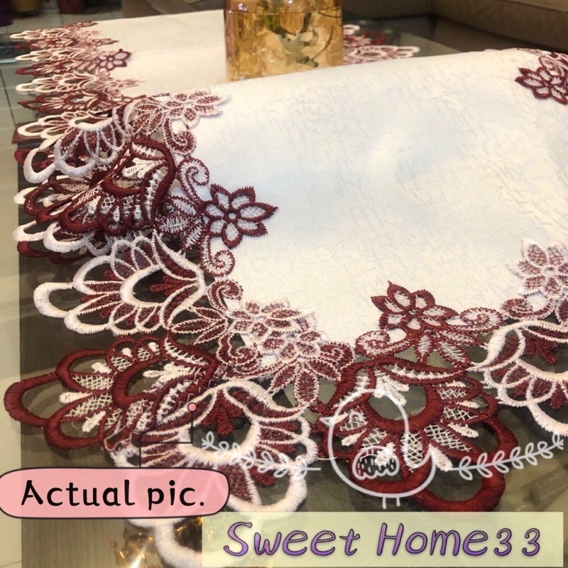 Elegant Lace-like elegant table runner 4 seater (45x150cm) | Lazada PH