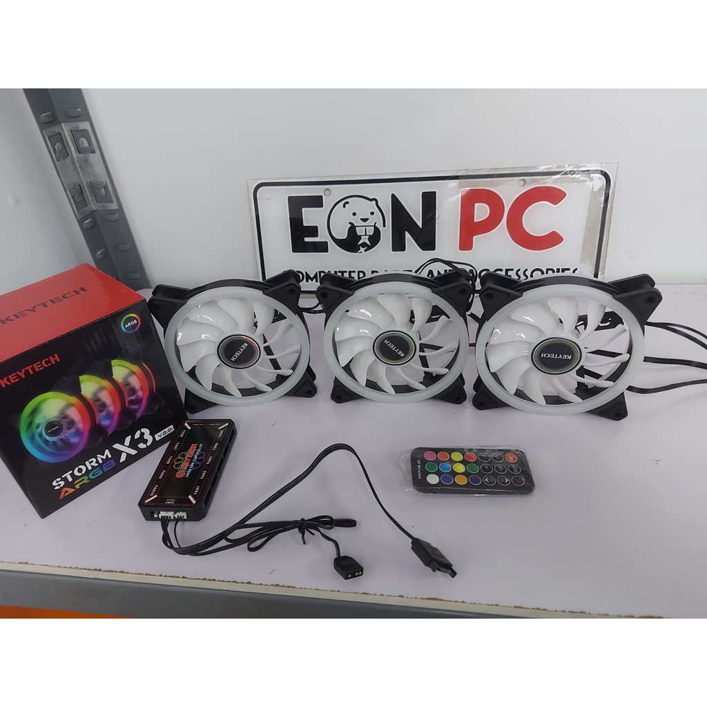 Ins recommend 3 in 1 Fan 120mm ARGB Fan Hub/Remote Gaming Fan Keytech ...