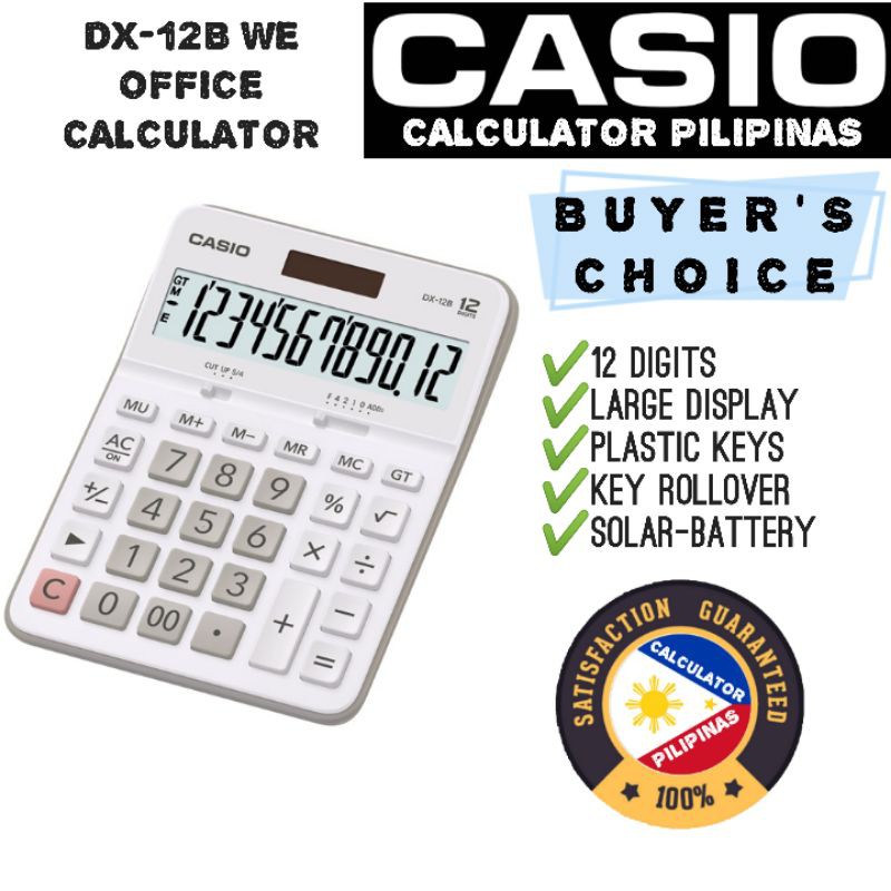 CASIO DX-12B WE OFFICE CALCULATOR | Lazada PH