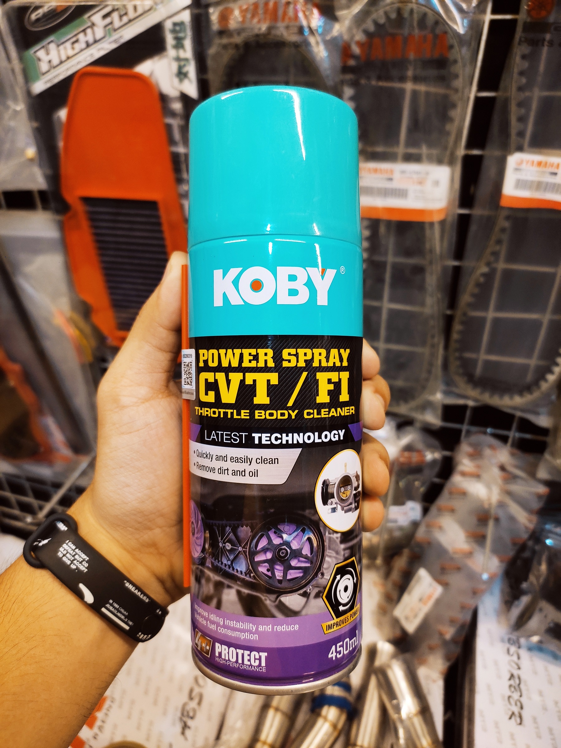 KOBY POWER SPRAY CVT/FI THROTTLE BODY CLEANER 450 ML (ORIGINAL) | Lazada PH