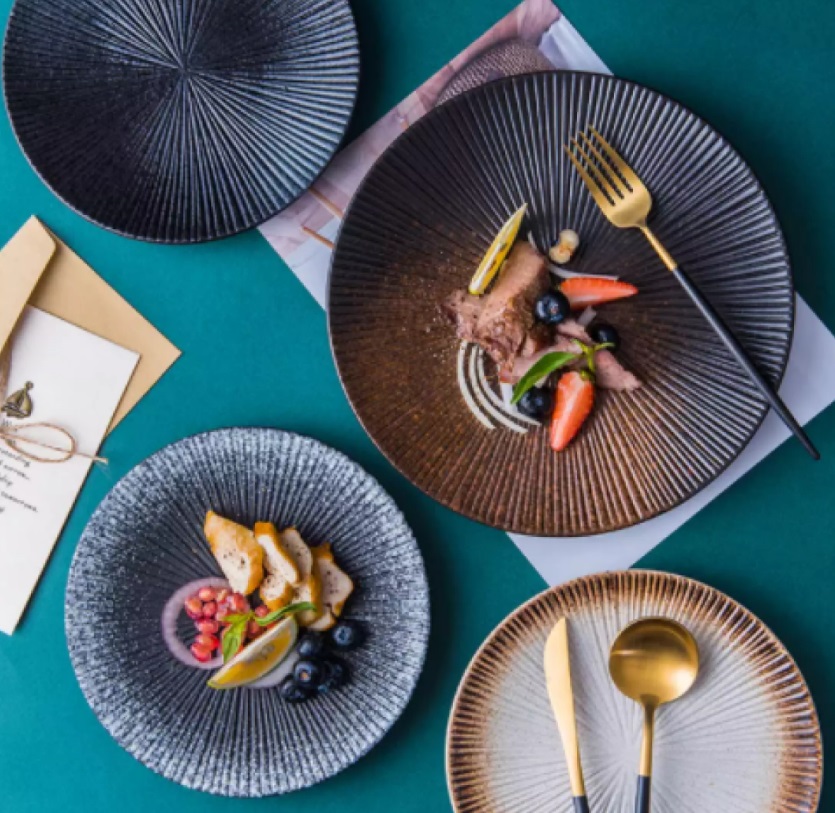 SYS21 Ceramic Plates Japanese Style Dinnerware Rice Serving Plate ...