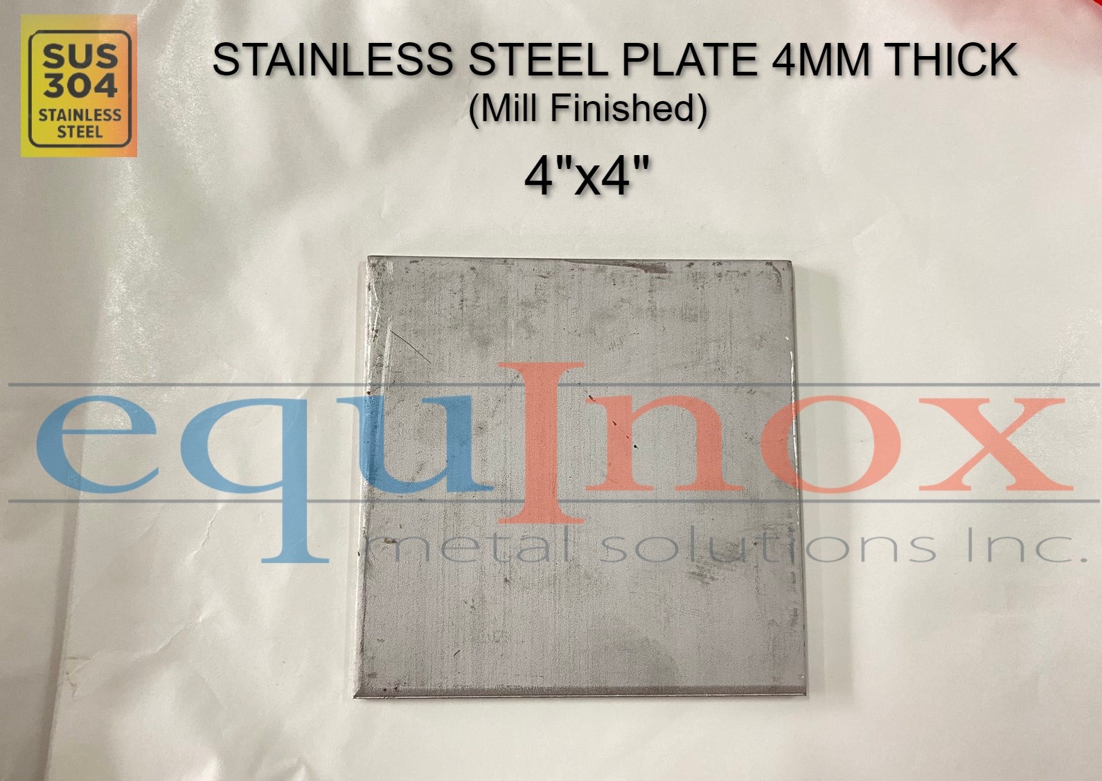 Stainless Steel 304 Plate 4mm Thick 102mmx102mm (4"x4"); 152mmx152mm (6 ...