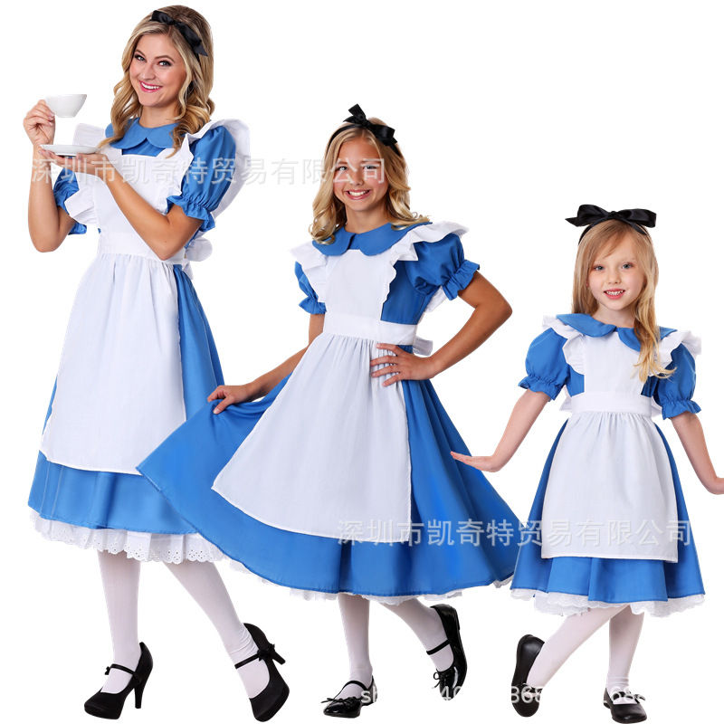 Dark Blue Girls ชุดผู้ใหญ่ฮาโลวีนชุดเจ้าหญิงเครื่องแต่งกาย Alice In ...
