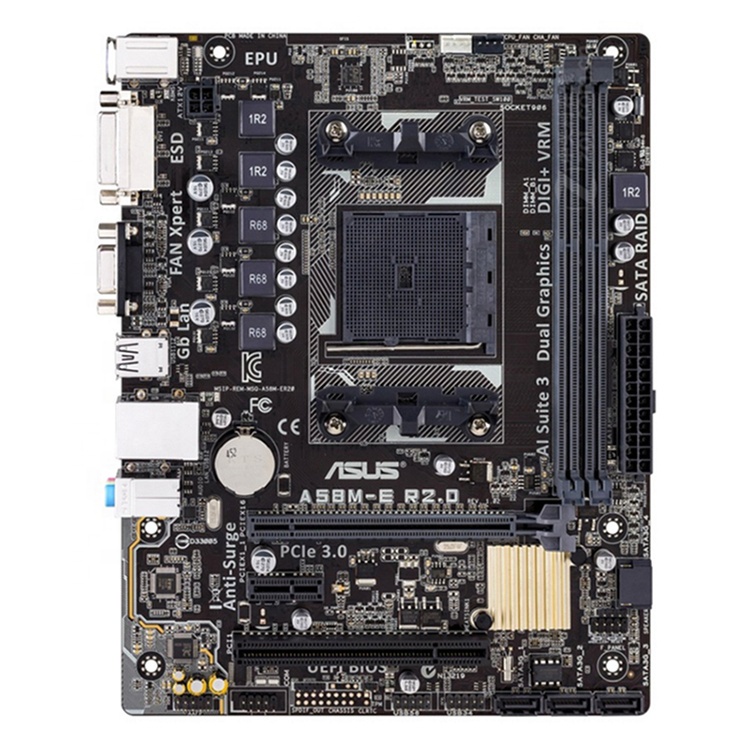ASUS A58 USED Motherboard A58M-E R2.0 FM2 FM2+ DDR3 32G MAINBOARD A55 ...