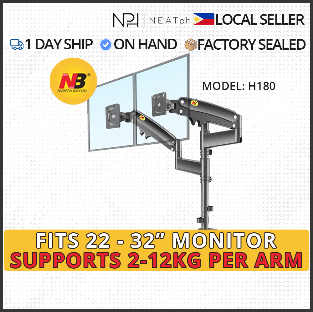 NB North Bayou Dual Monitor Arm Mount Stand Pole H180 [New Series ...