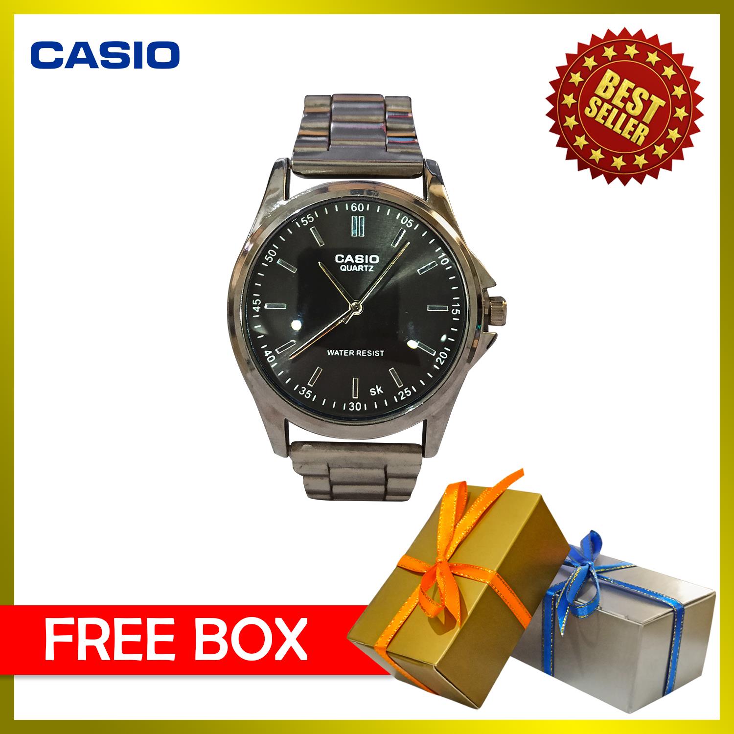 Casio Edifice Silver Black Dial Tri-Chrono Stainless Steel Watch for ...