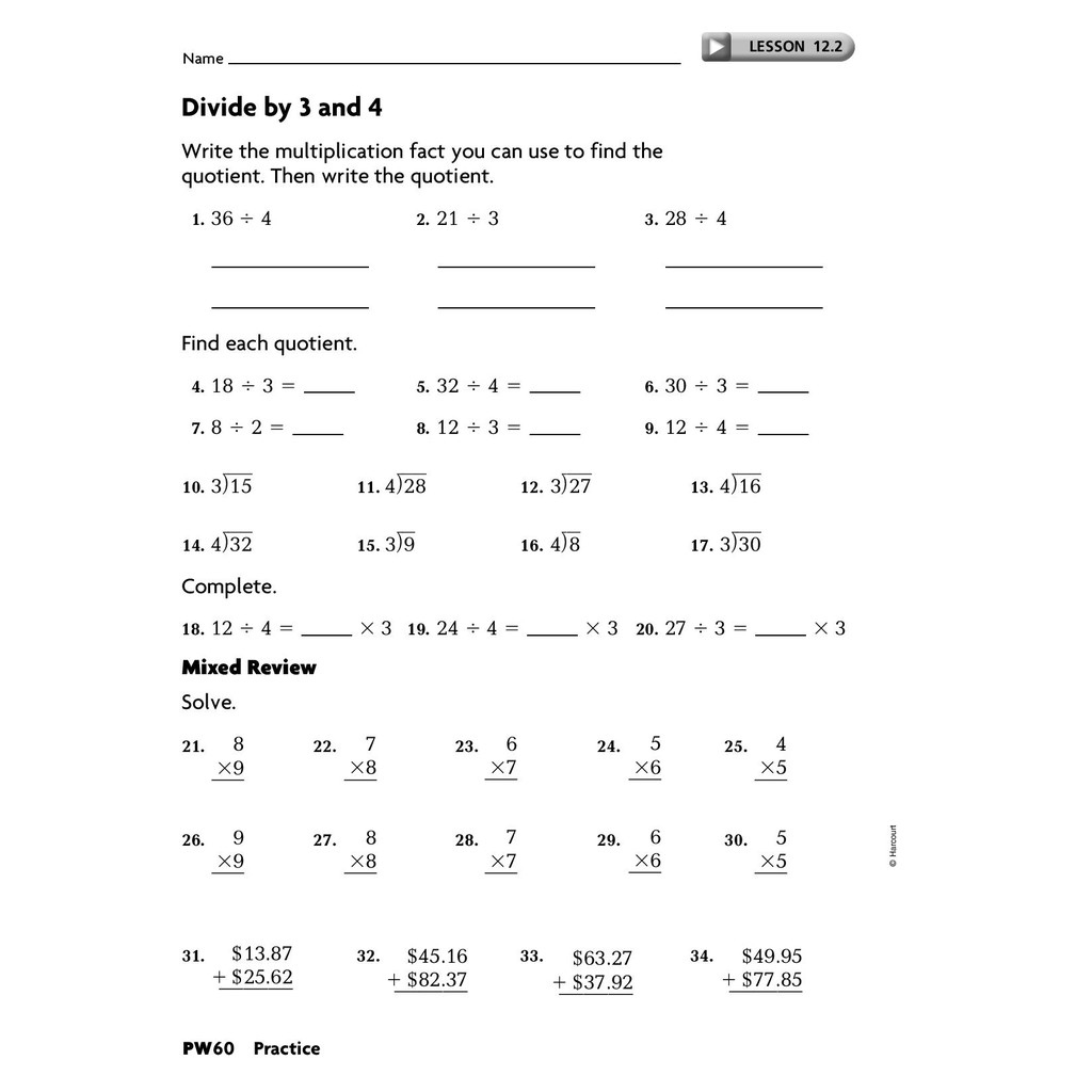 Grade 3 Math Workbook from DepEd Tambayan - Colored Piso Print | Lazada PH