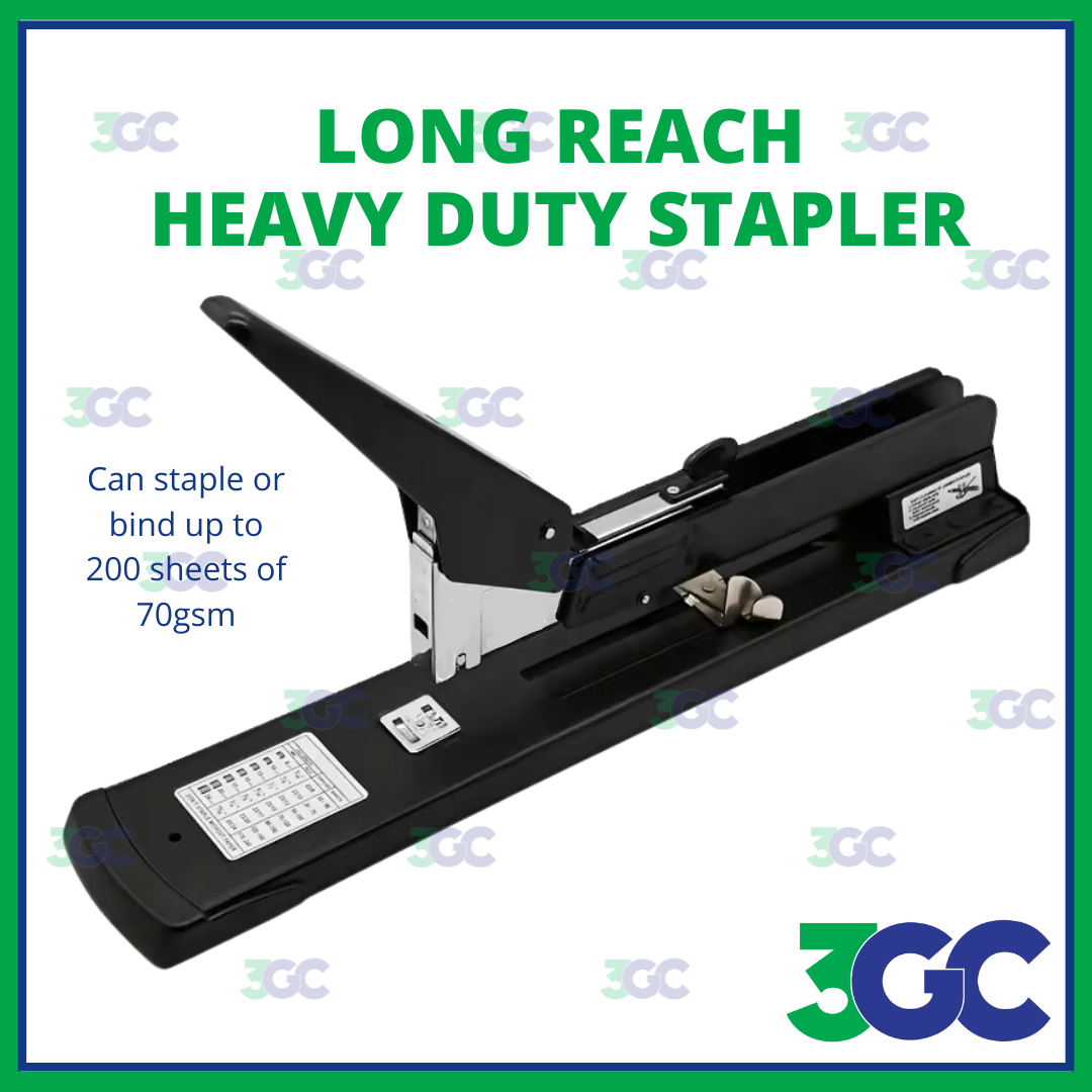 Adjustable Long Reach Stapler, Heavy Duty Metal Long Arm Stapler, 200 ...