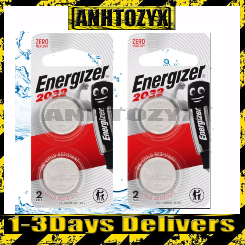 Energizer CR2032 3V Lithium Coin Button Batteries Zero Mercury 4pcs ...