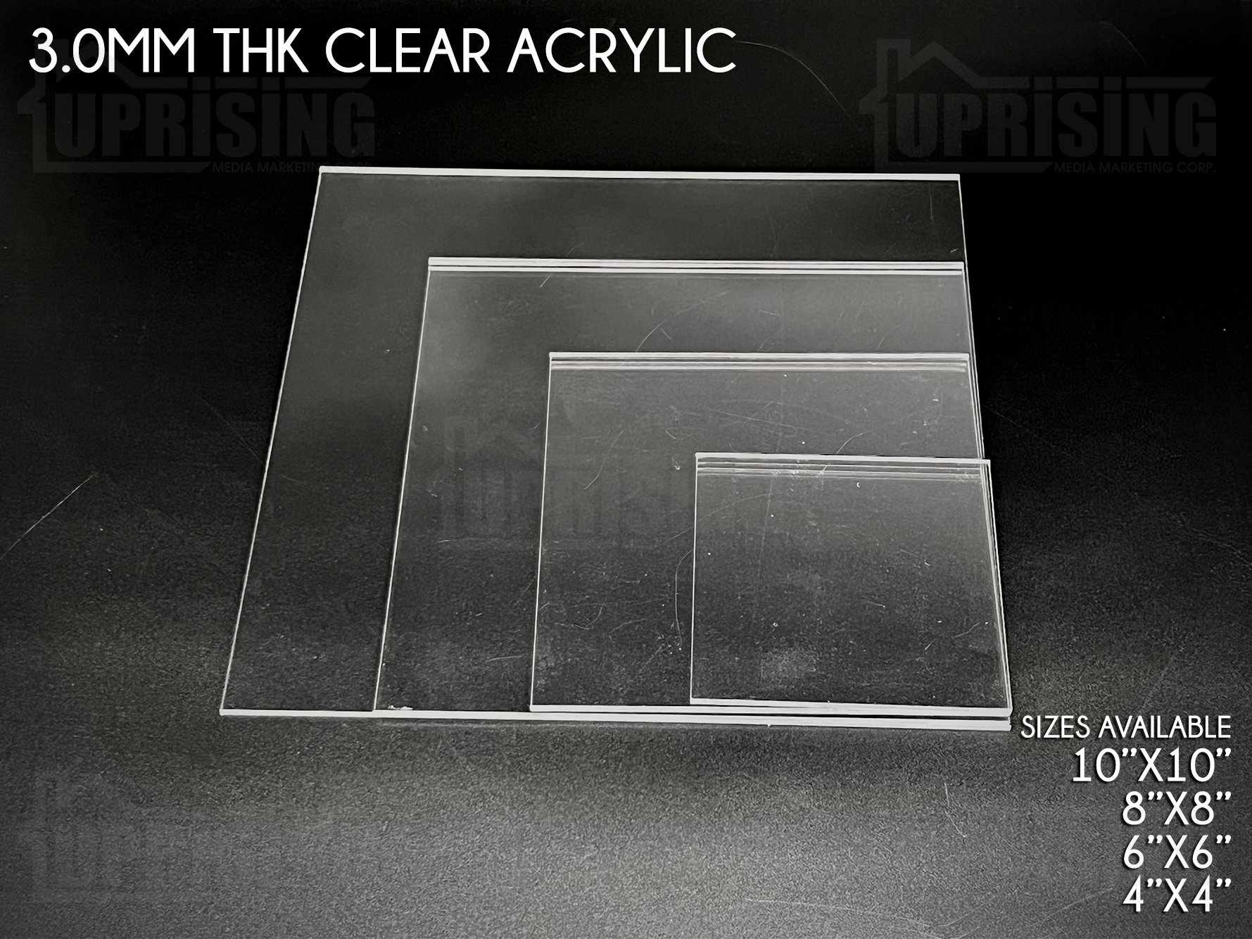 3MM CLEAR ACRYLIC SHEET STANDARD SIZE SECTION (PLASTIC ACRYLIC PERSPEX ...