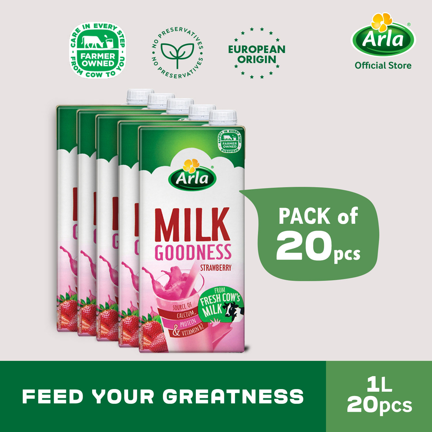 Arla Strawberry Milk 1L 20-Pack | Lazada PH