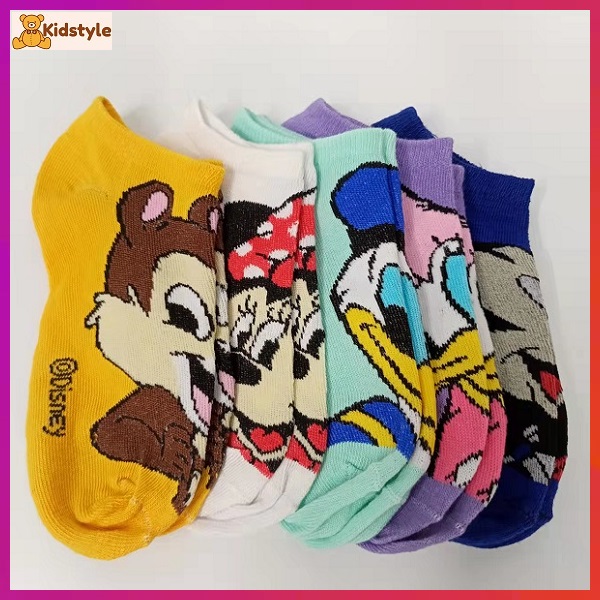 Kidstyle 5pairs Cute Cartoons Character Socks 6-10years old Girl Kids ...