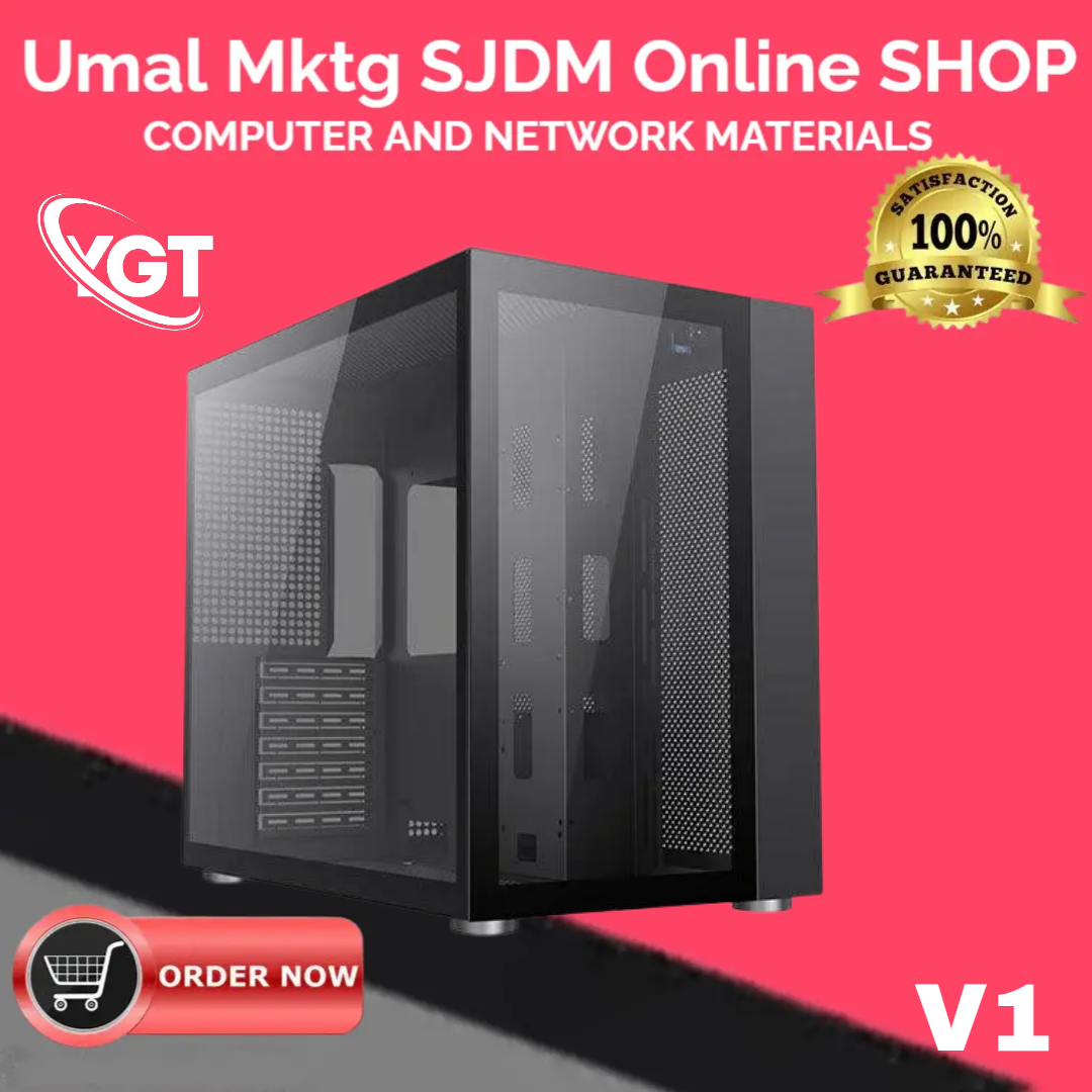 YGT V1 TEMPERED GLASS YGT DUAL CHAMBER ATX GAMING CASE | Lazada PH