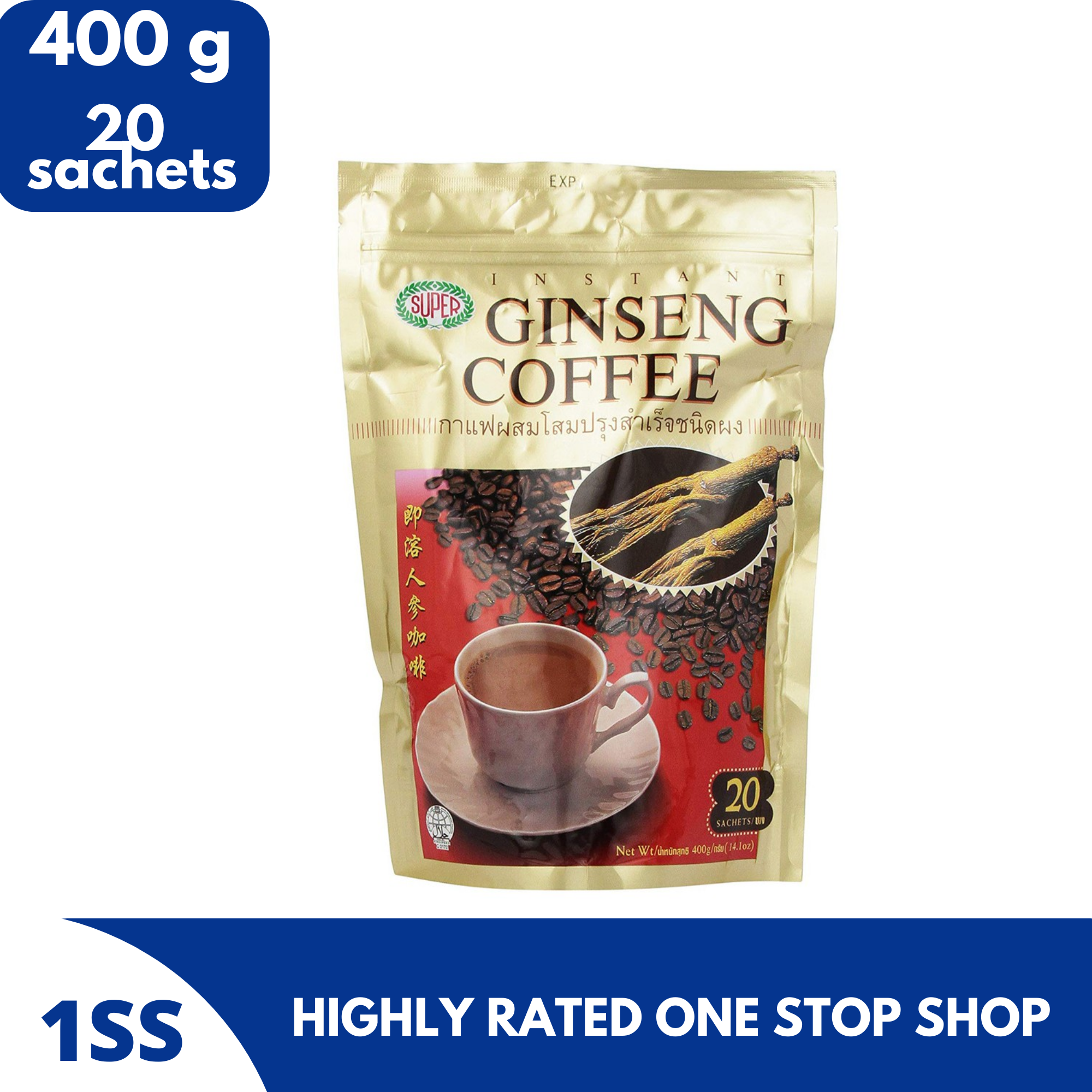 Super Ginseng Coffee, 400g (20 Sachets) | Lazada PH