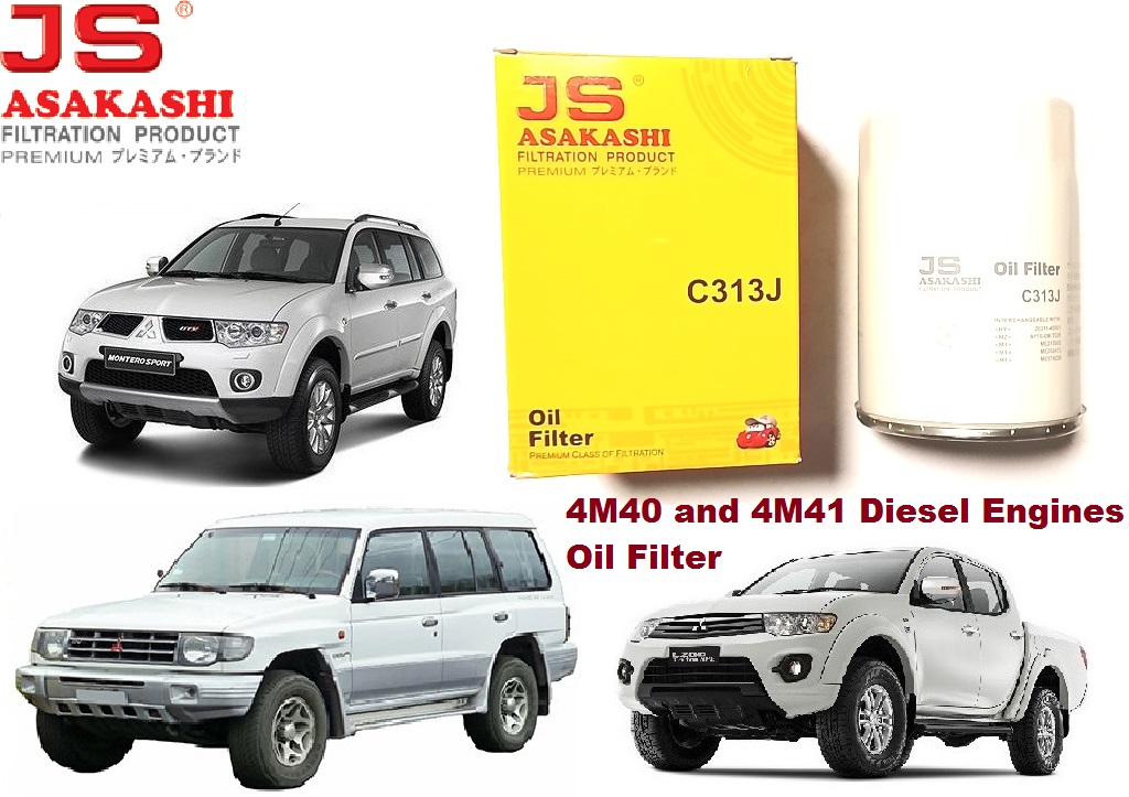 C313J Oil Filter 4M40 4M41 Diesel Engine Montero Sport, Pajero ...
