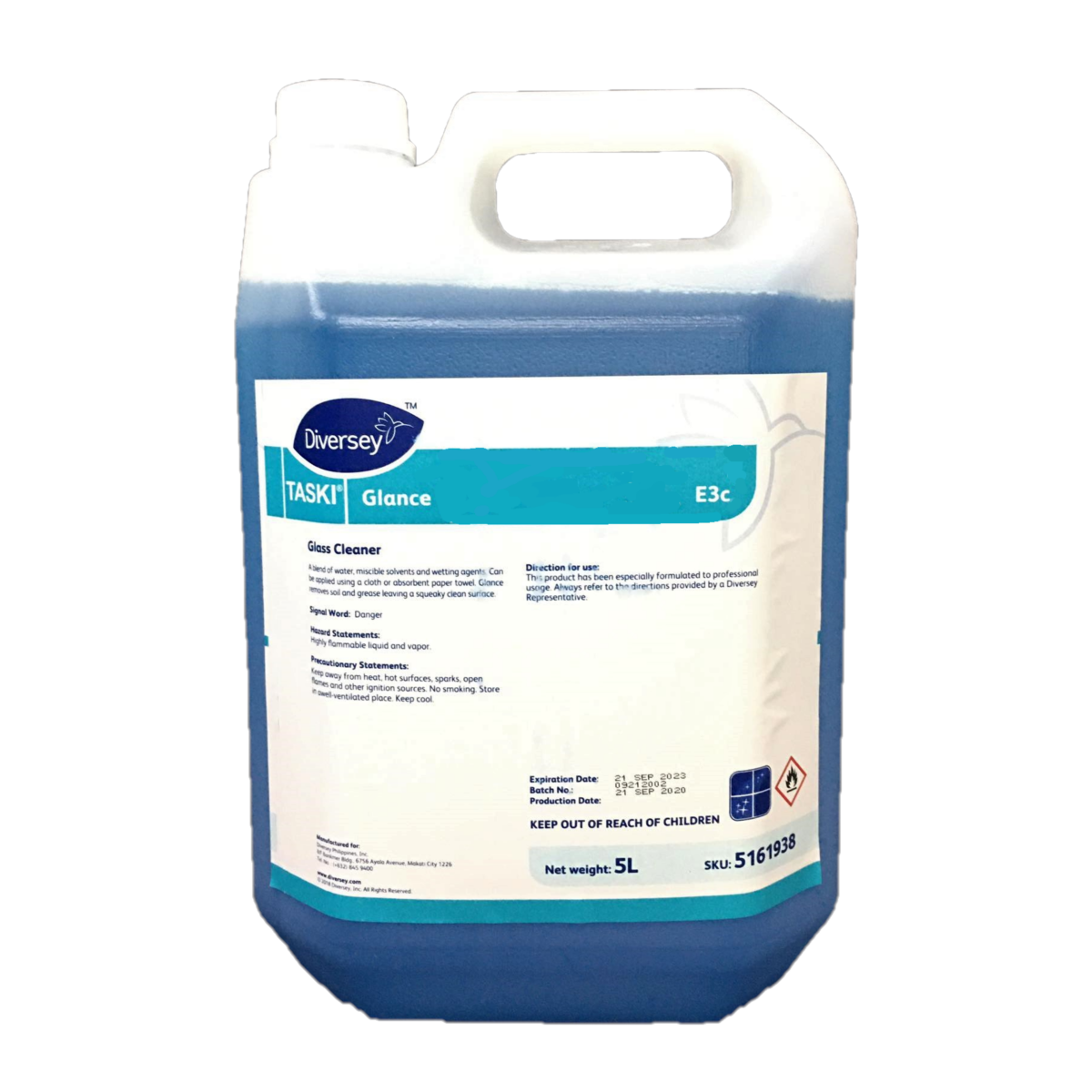 Glance (Diversey) 5 liters Glass cleaner | Lazada PH