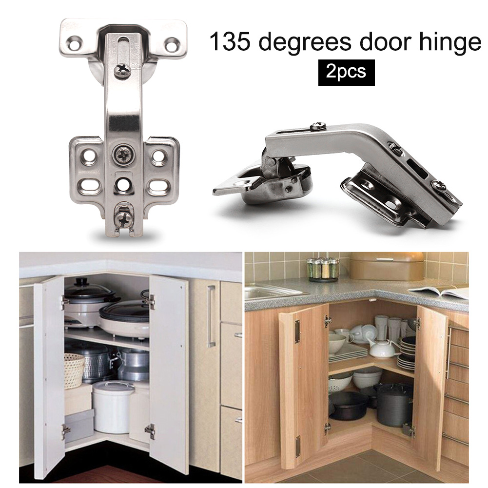 Tongtop689 2pcs 135 Degree Kitchen Cabinet Concealed Hinges Mute ...