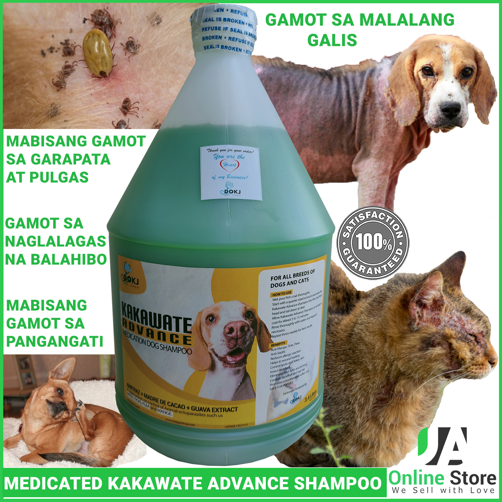 KAKAWATE ADVANCE Dogs and Cats Medication Shampoo Amitraz + Pure Madre ...