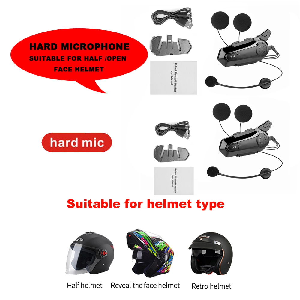 🇵🇭 Universal Motorcycle BT Intercom for Helmet Bluetooth Headset ...