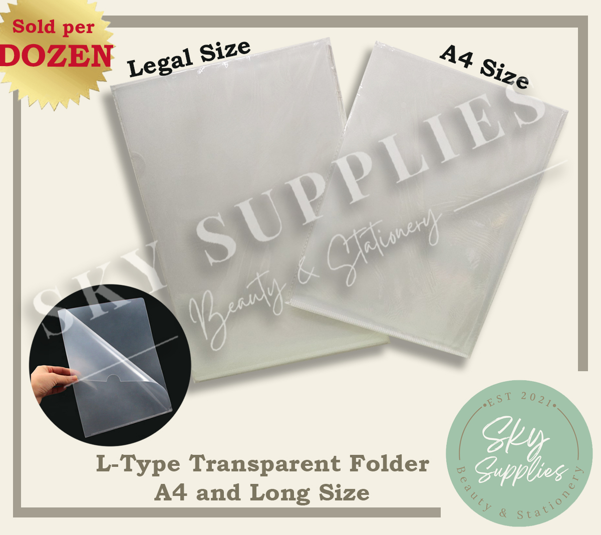L-Type Transparent Folder A4 / Long 12pcs | Lazada PH