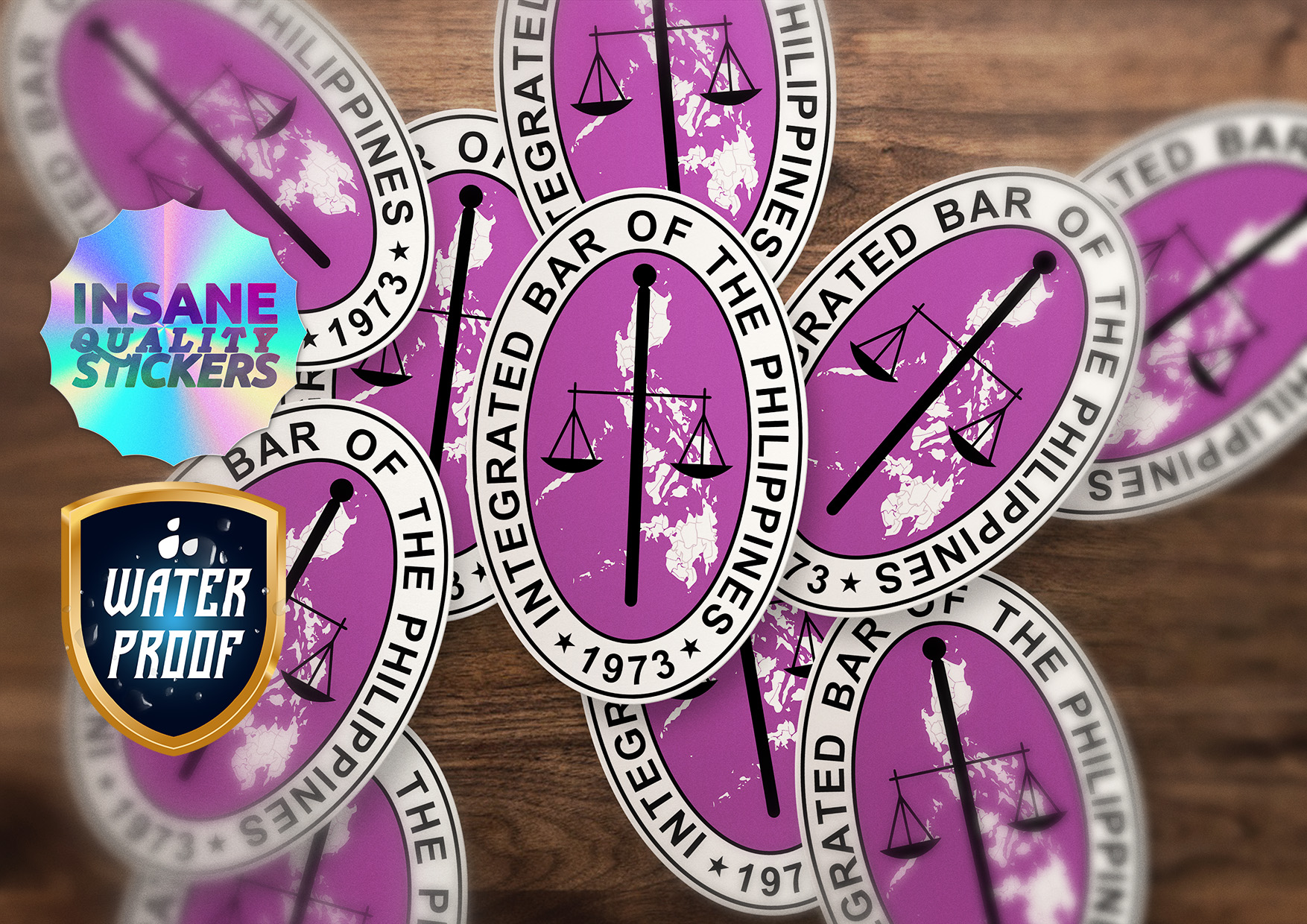 IBP Lawyer logo Sticker for CAR Reflectorized Water proof Do not fade ...