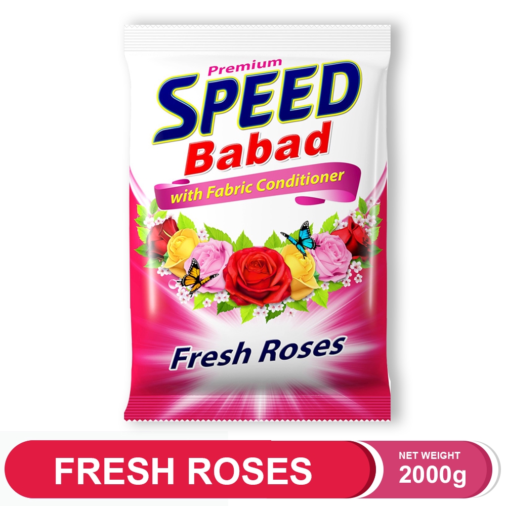 2kg SPEED Babad Fresh Roses with fabric conditioner Laundry Powder soap ...