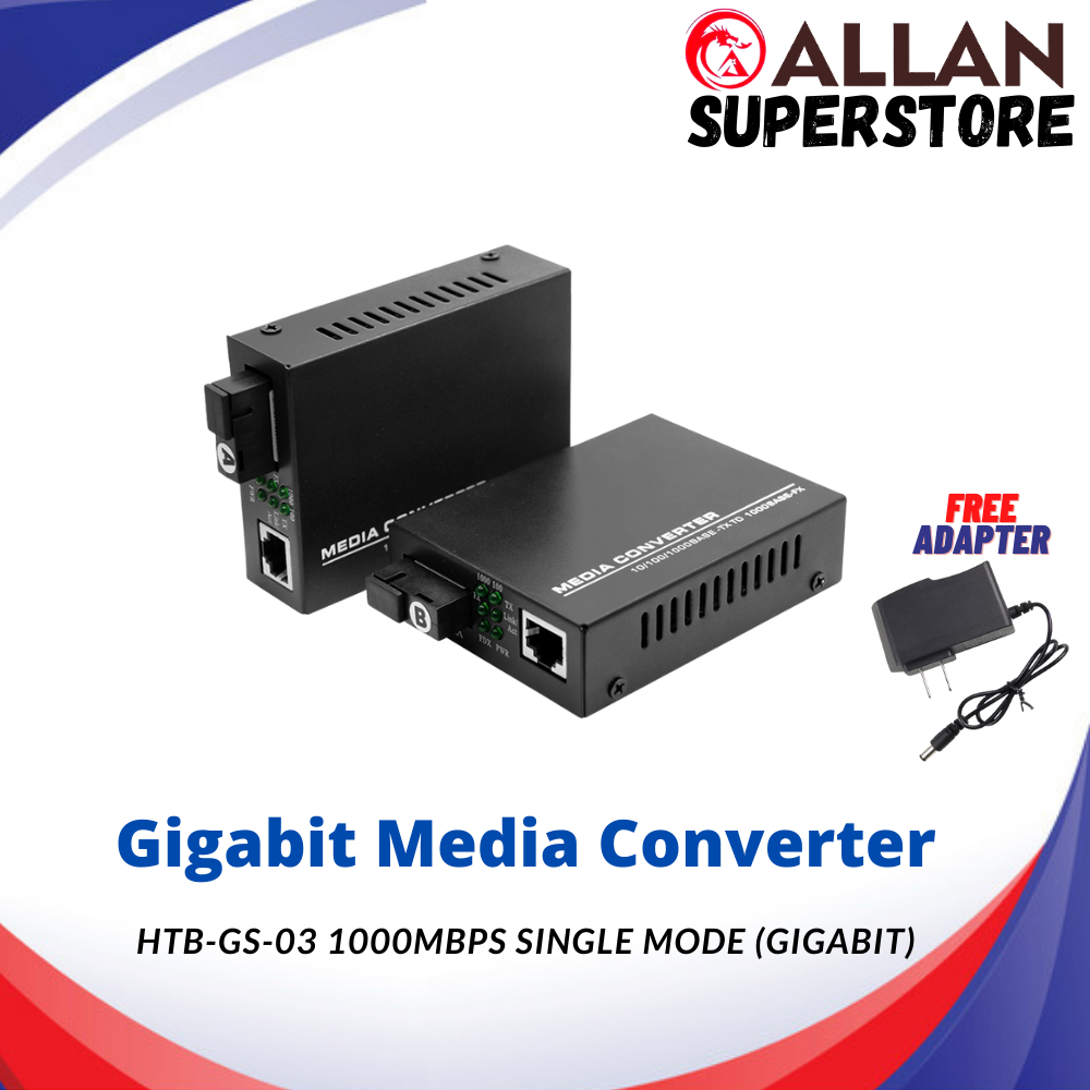 Allan Superstore Media Converter Gigabit A/B Fiber Optical Media ...
