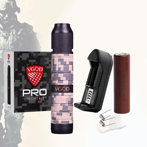 VGOD Pro ARMY CAMO RDA Kit FULL KIT SET VAPE WITH BATTERY CHARGER COIL ...