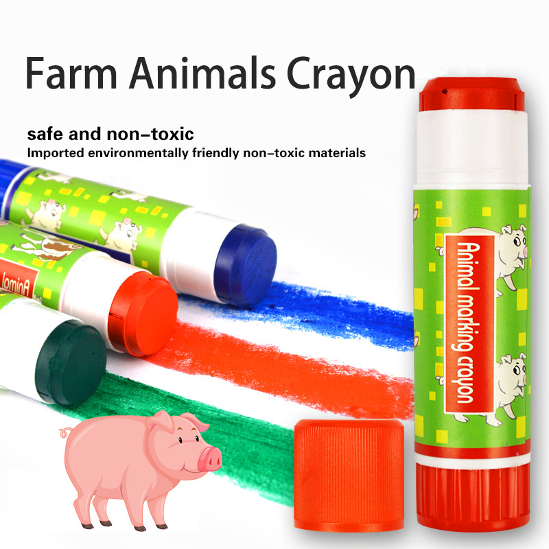 3/6/15Pcs Farm Animals Crayon Pig Cattle Sheep Marker Veterinary ...
