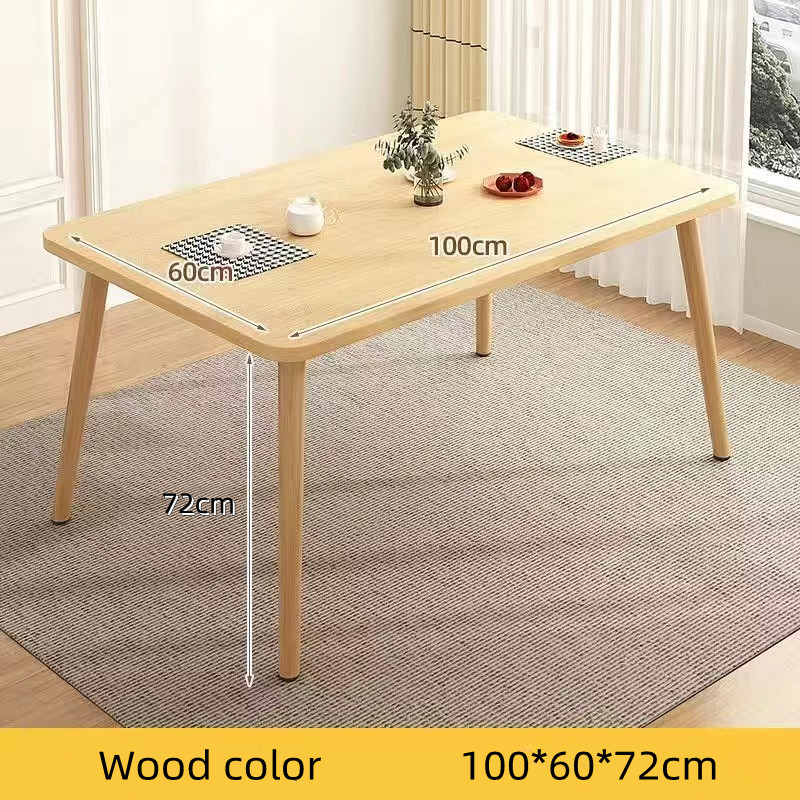 LAMPER Nordic table small apartment modern simple small table solid ...