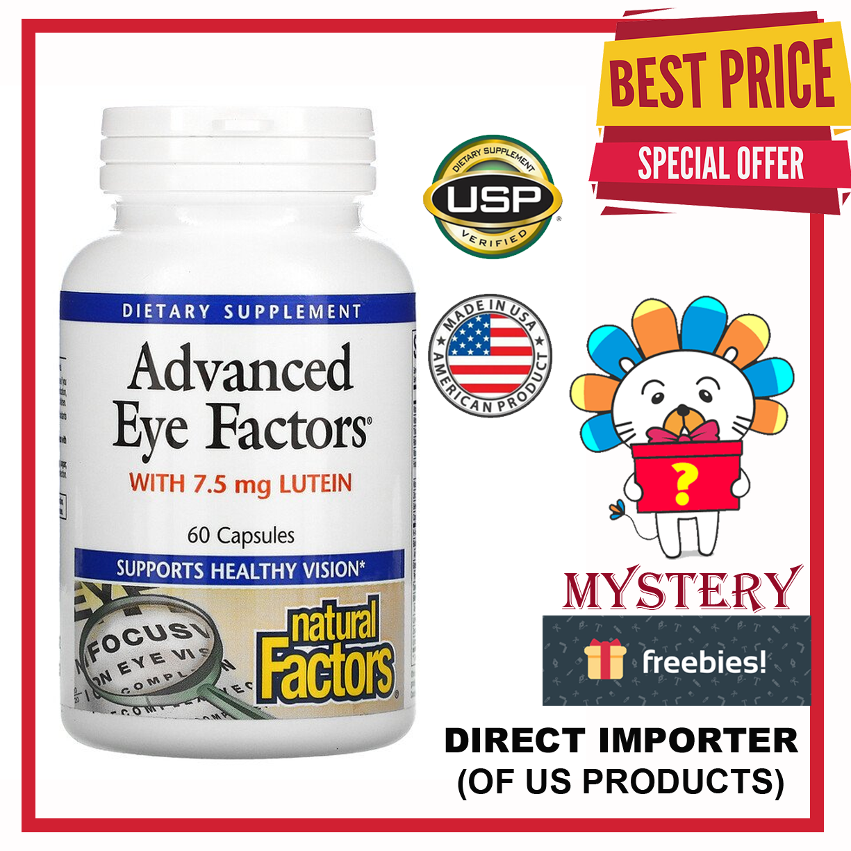 Natural Factors, Advanced Eye Factors, 60 Capsules | Lazada PH