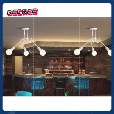 GECREE Warranty 1 Year Classic Retro Loft Spider Chandelier Ceiling ...